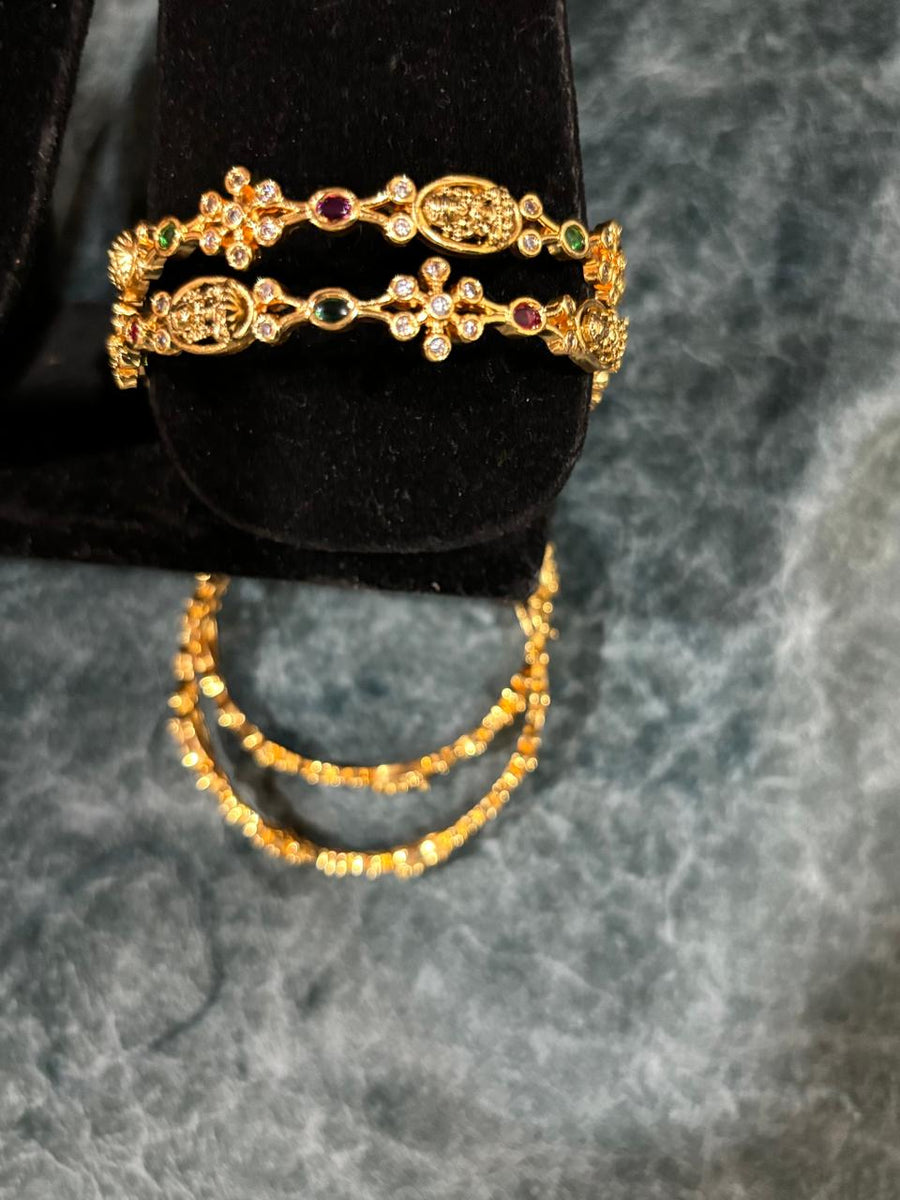 Bangles with Lakshmi Devi and Flower design – Cherrypick
