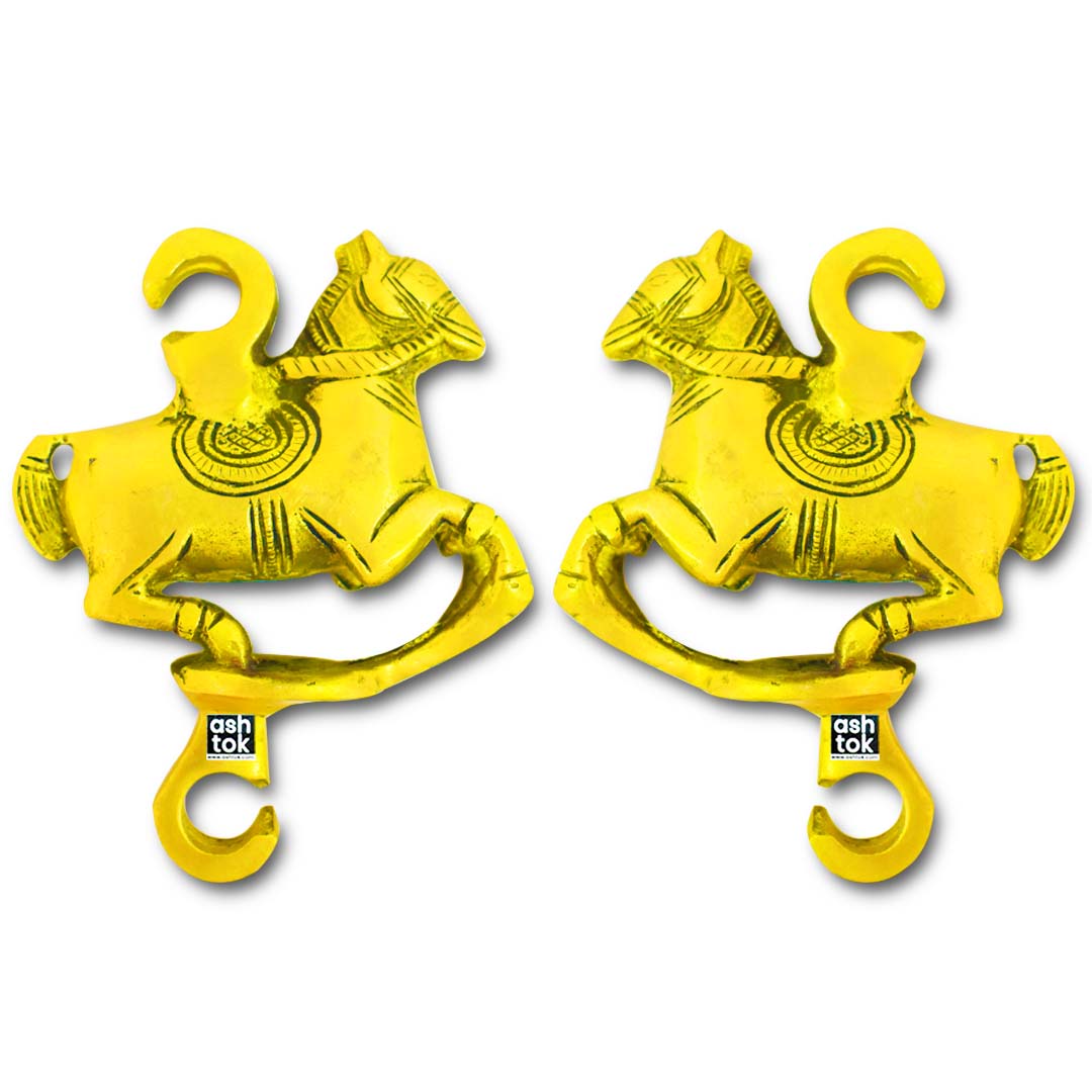 Brass Jhula Swing Chain, Design - Running Horse, Indoor Outdoor Hangin ...
