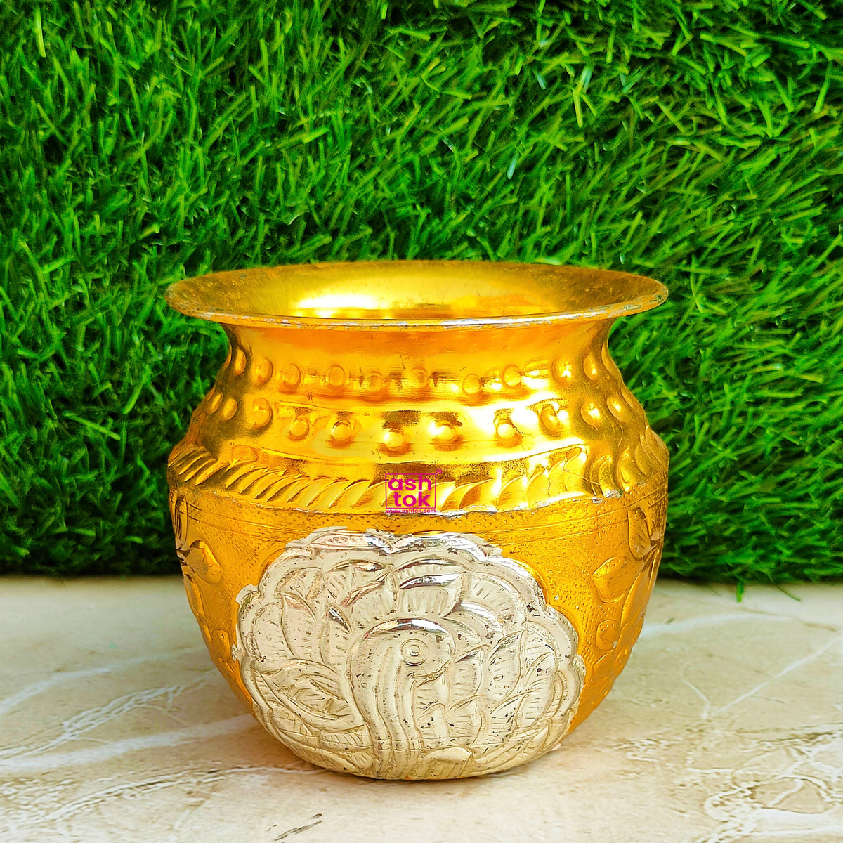 Brass Kalash Lota, Gold and Silver Plated Kalash Lota, Puja Lota, Deco ...